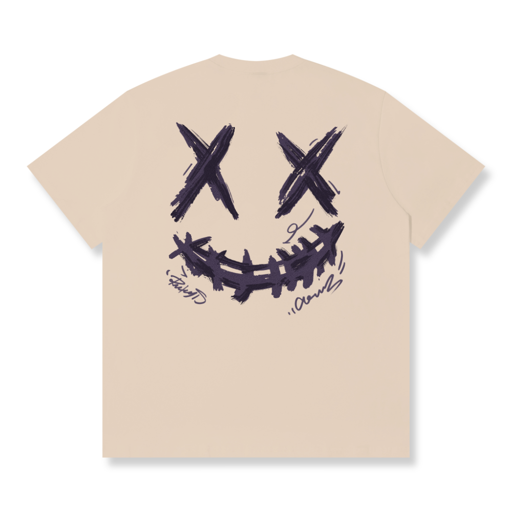 RickyisClown"DENIM GRAFFITI" Ripped Smiley Tee RIC牛仔涂鸦 撕裂笑脸短袖 ...